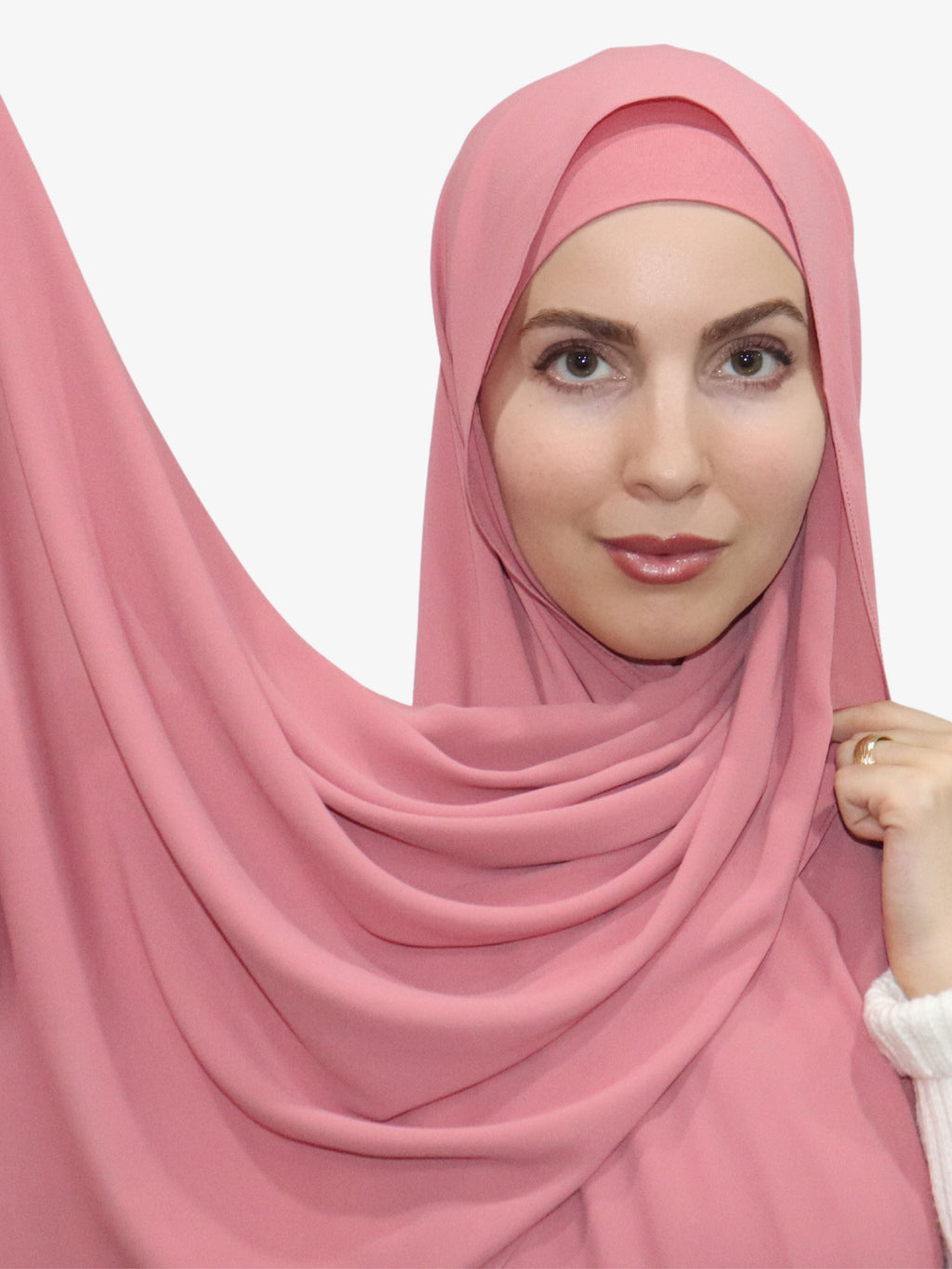 Premium Chiffon Hijab - Dusty Rose