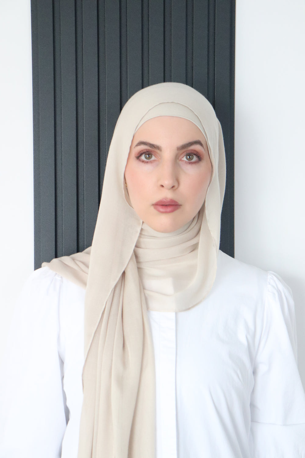 Luxury Matching Modal Hijab & Undercap Set - Stone