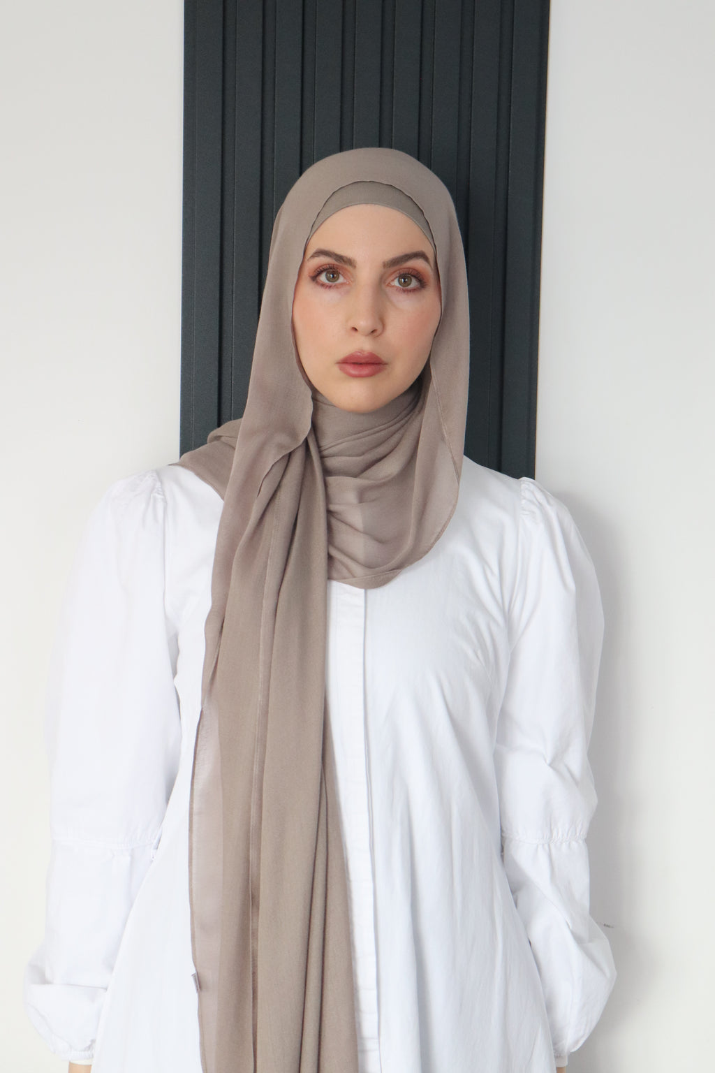 Luxury Matching Modal Hijab& Undercap Set - Pebble